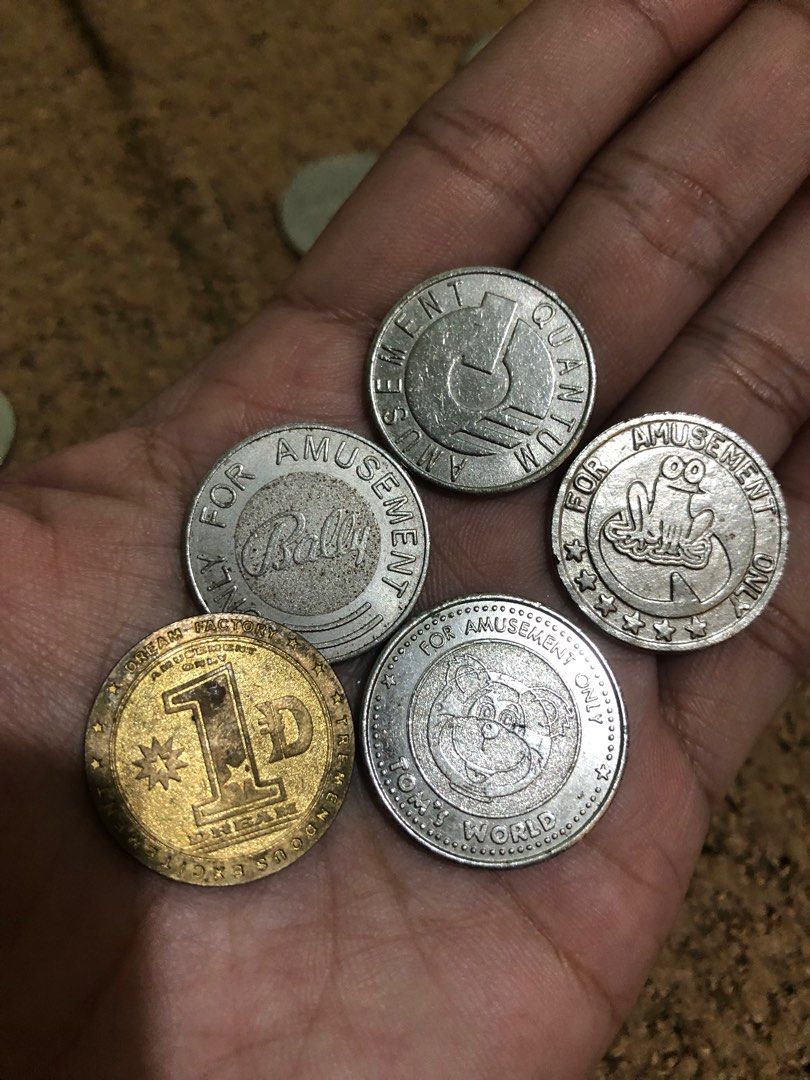 Lot set of old vintage amusement park coins on Carousell