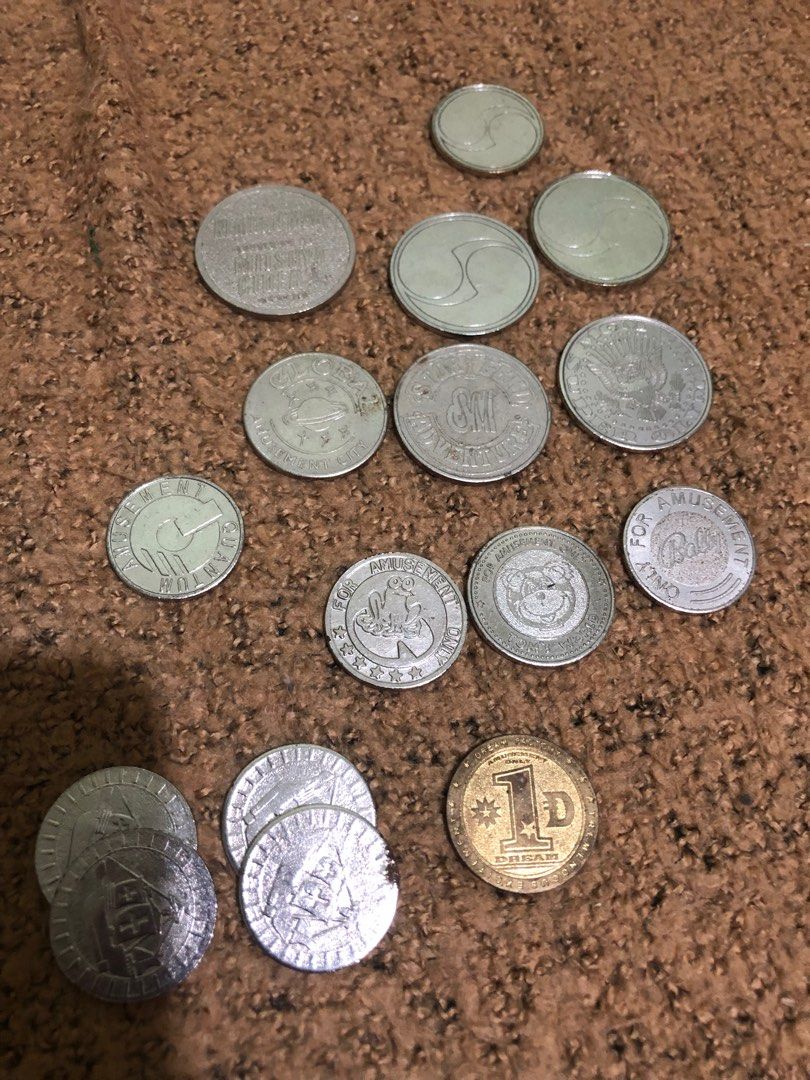 Lot set of old vintage amusement park coins on Carousell