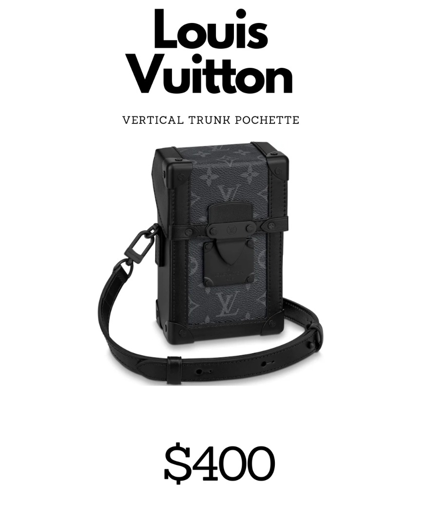 Louis Vuitton LV Vertical Trunk Pochette / Shoulder Sling Bag Pouch ...