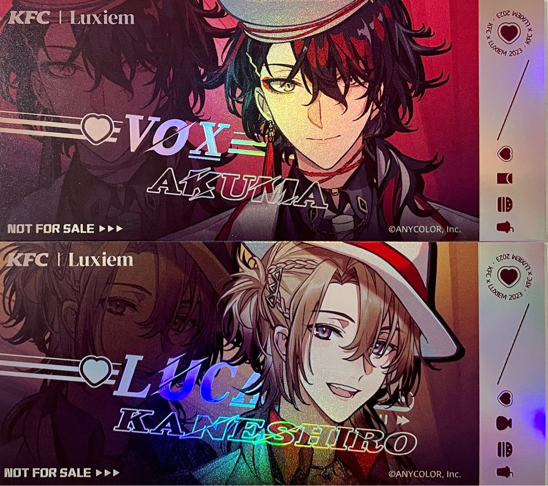 Luxiem kfc 聯動卡 luca vox, 興趣及遊戲, 書本 & 文具, 漫畫 - Carousell