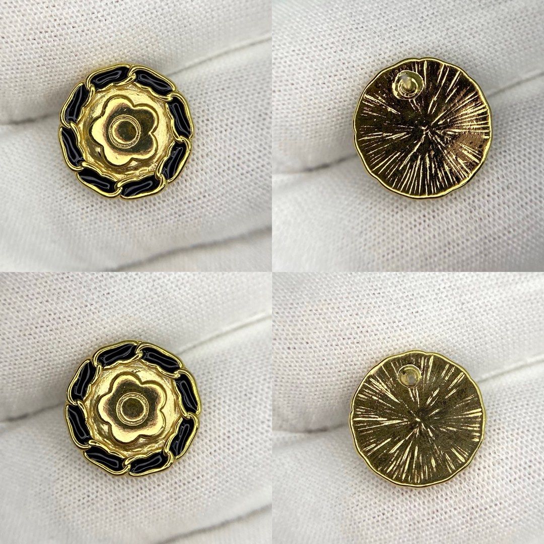 MARY QUANT BLACK AND GOLD EARRINGS 237014396 /, Women's Fashion ...