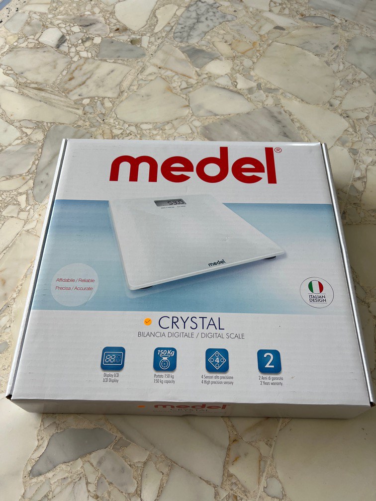 Medel crystal digital weighing scale, Health & Nutrition, Health ...