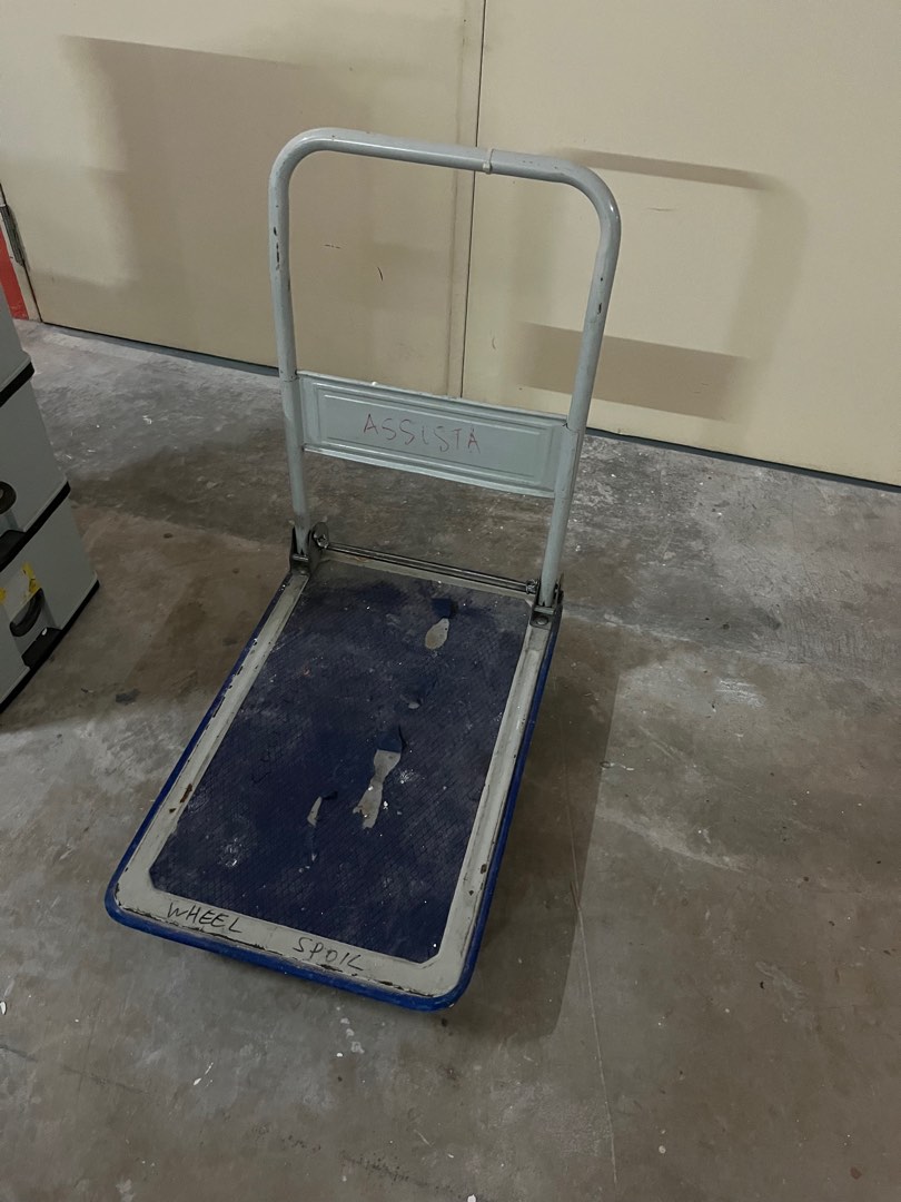 Metal Trolley with faulty roller wheels, Furniture & Home Living, Home ...