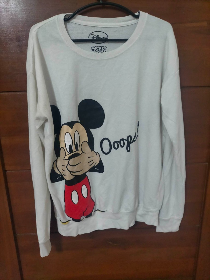 Disney Brand Mickey Mouse Long Sleeve Oops! T-shirt on Carousell