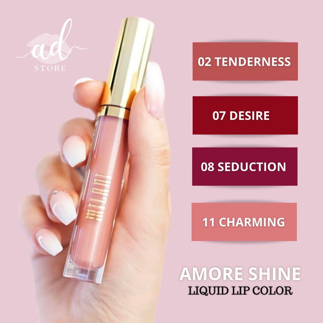 Milani Amore Shine Liquid Lip Color - 02 Tenderness, Beauty & Personal ...
