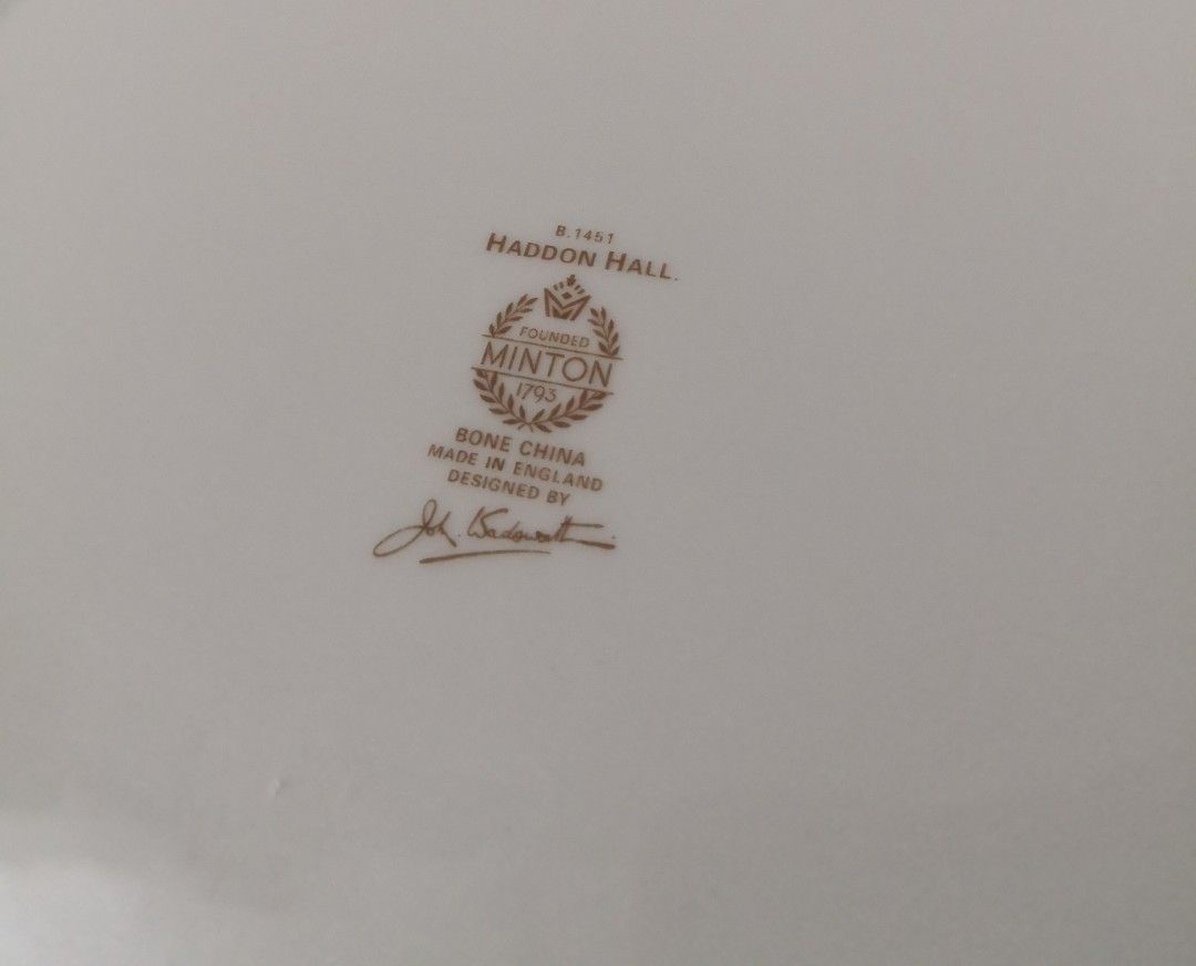 Minton Haddon Hall plate, Furniture & Home Living, Kitchenware ...