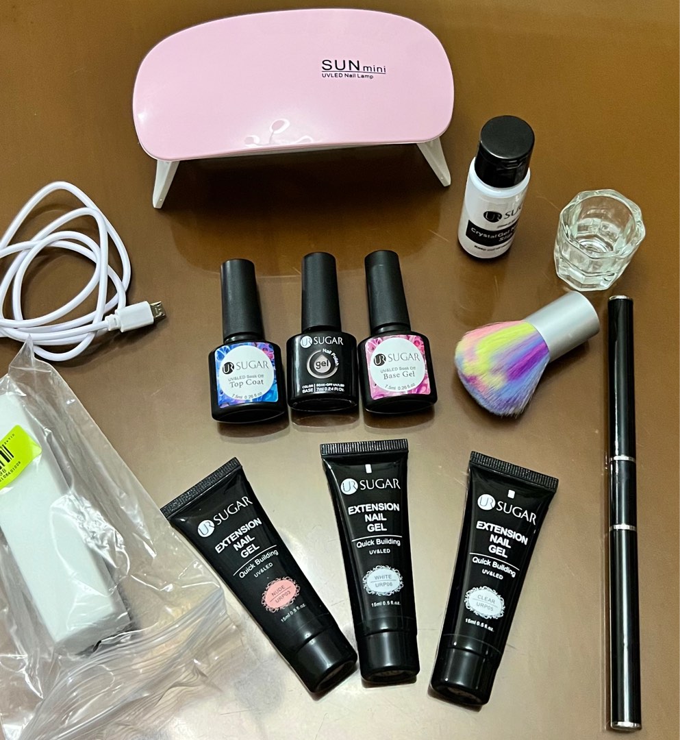 Nail Extension Kit with Led lamp, Beauty & Personal Care, Hands & Nails ...