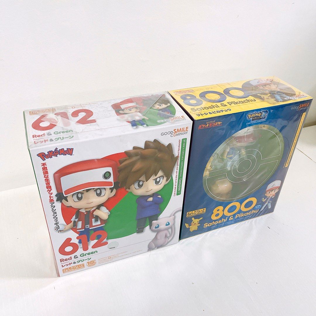 Nendoroid 612 and 800 Satoshi (Ash) & Pikachu - Red and Green Rivals ...