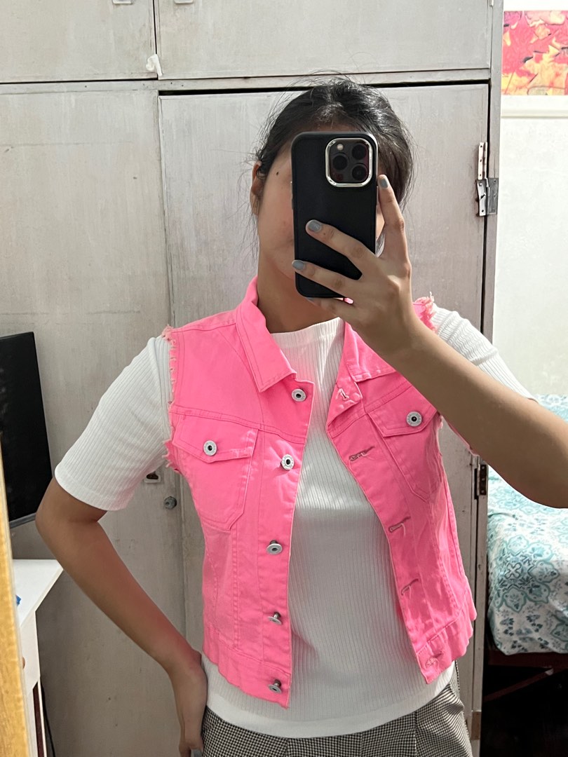 Neon Pink Vest, Women's Fashion, Tops, Others Tops on Carousell
