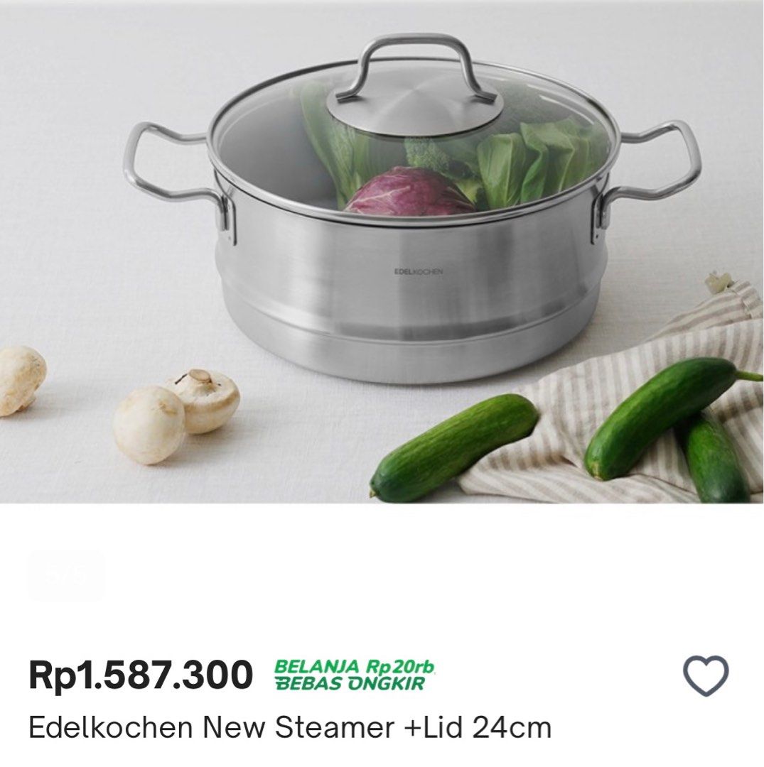 NEW! Edelkochen steamer + lid 24 cm aesthetic kitchenware from korea, Kitchen & Appliances di ...