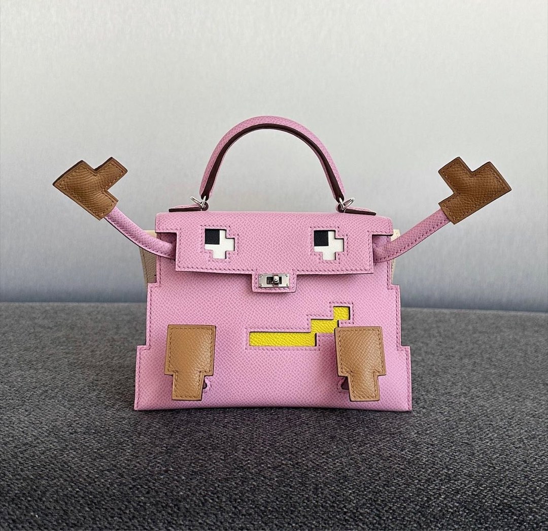 NEW Hermes Kelly Doll Picto Mauve Epsom, Luxury, Bags & Wallets on ...