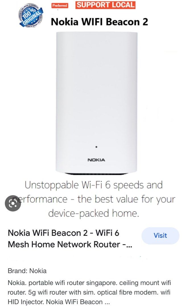 Nokia WiFi Beacon 2, Computers & Tech, Parts & Accessories, Networking ...