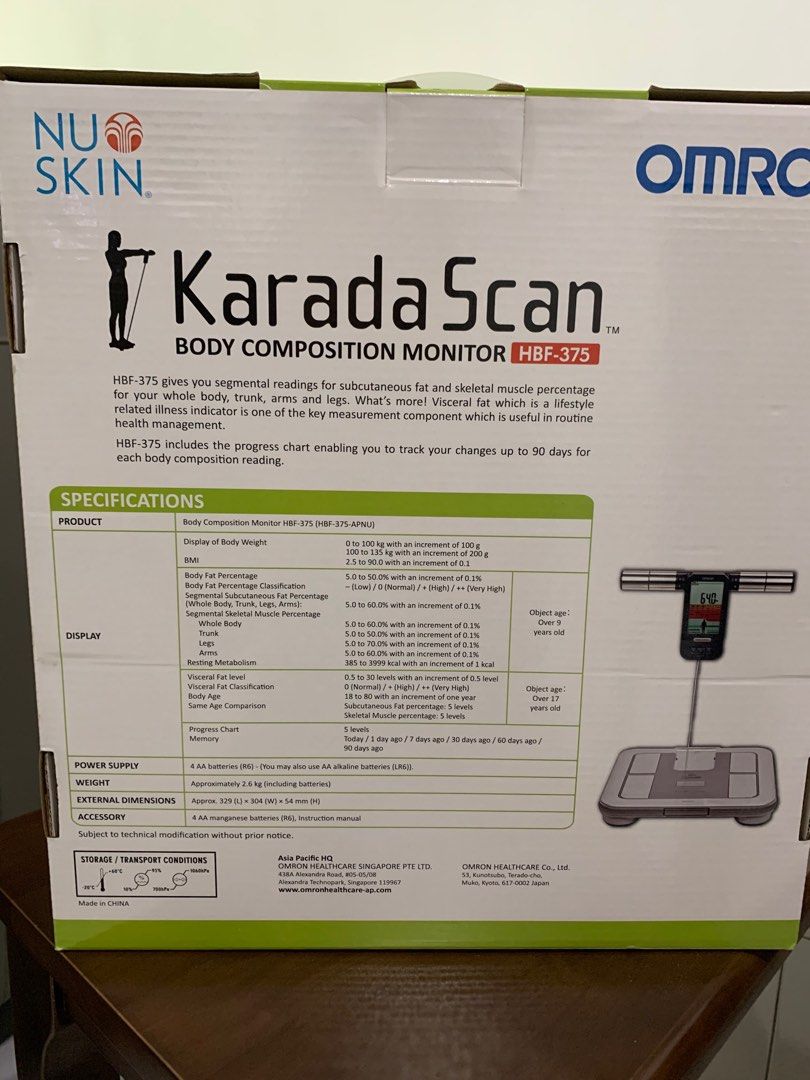 Omron Karada Scan (HBF 375), Health & Nutrition, Health Monitors ...