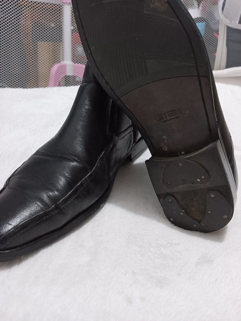 Original GIBI MENS Black Leather Boots on Carousell