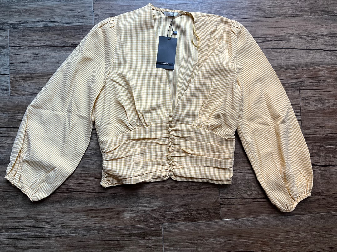 Padini Low Cut Yellow Top Womens Fashion Tops Blouses On Carousell