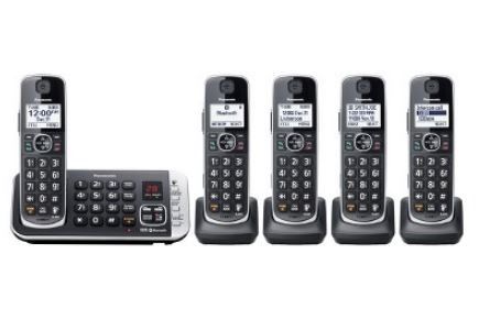Panasonic KX-TGE675B DECT 6.0 Digital Technology Link to Cell CORDLESS ...