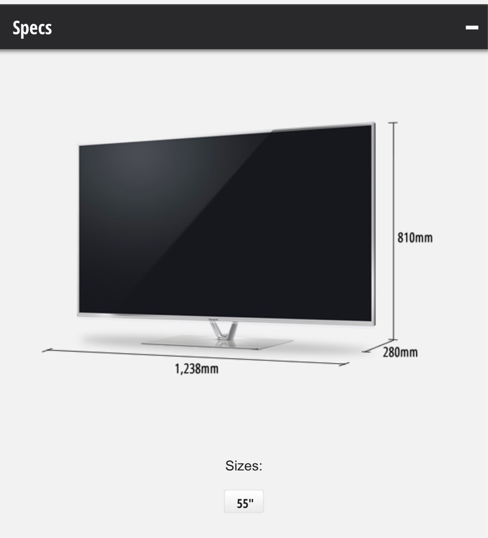 Panasonic Viera TH-L55DT60S - 55 inch moving out sale! , TV & Home ...