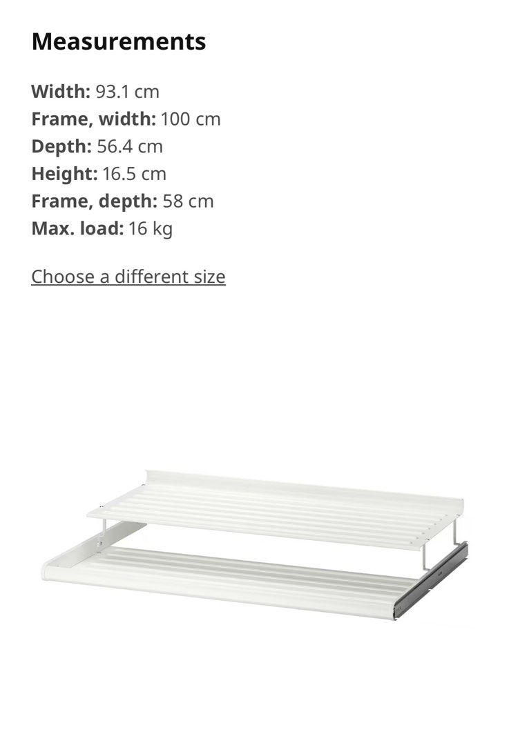 PAX KOMPLEMENT Pull-out Shoe Shelf, Furniture & Home Living, Furniture ...