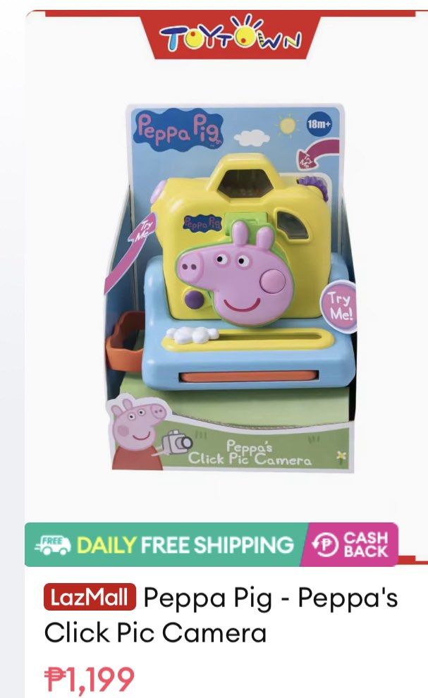 Peppa Pig Camera, Hobbies & Toys, Toys & Games on Carousell