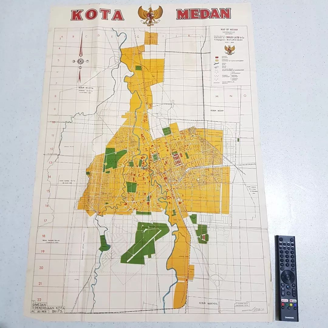 Peta besar asli tua peta kota Medan tahun 1954, Perabotan Rumah di Carousell