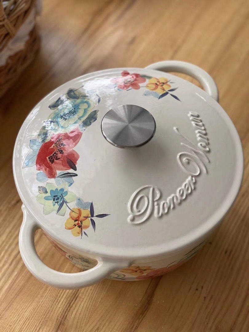 Pioneer Woman Cast-iron Flower Pot, Furniture & Home Living ...