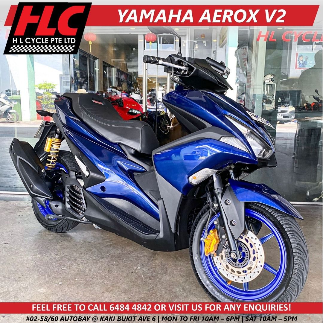 PRE-OWNED YAMAHA AEROX V2 COE MAR 2029, Motorcycles, Motorcycles for ...