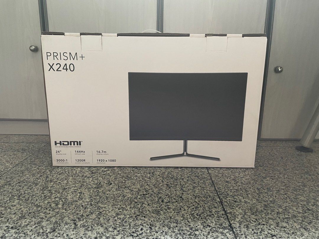 Prism x240 curve gaming monitor (165hz), Computers & Tech, Parts ...