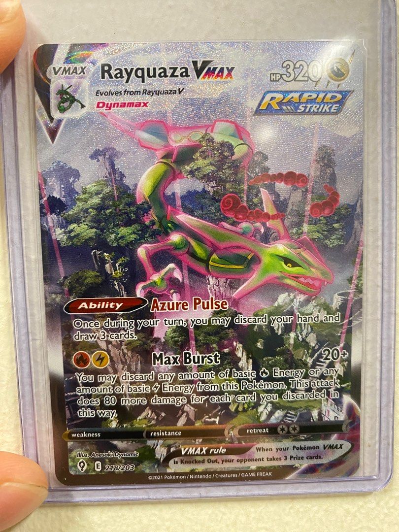 Rayquaza Vmax Alternate Art, Hobbies & Toys, Toys & Games on Carousell