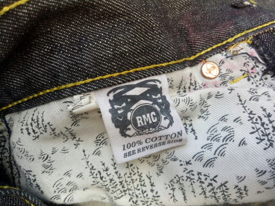 RMC Jeans Embroidered Tie Naked Geisha Selvage Denim, Men's Fashion ...