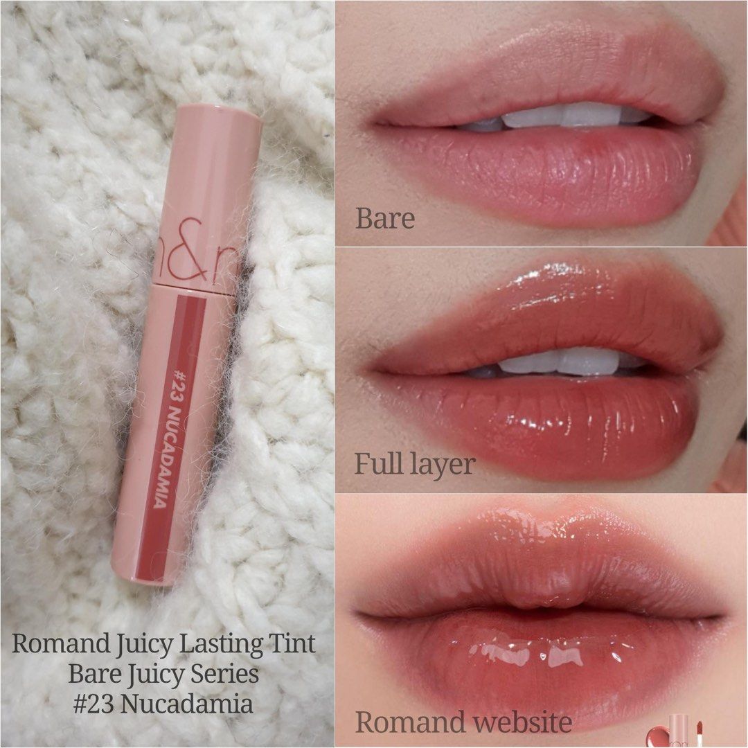 Rom&nd Juicy Lasting Tint #23 Nucadamia, Beauty & Personal Care, Face ...