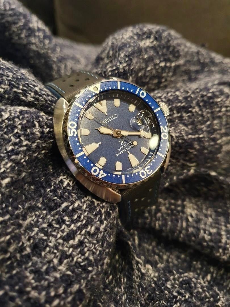 Seiko Mini Turtle SRPC39K1 Automatic Watch Blue Dial 4R35 thong sia ...