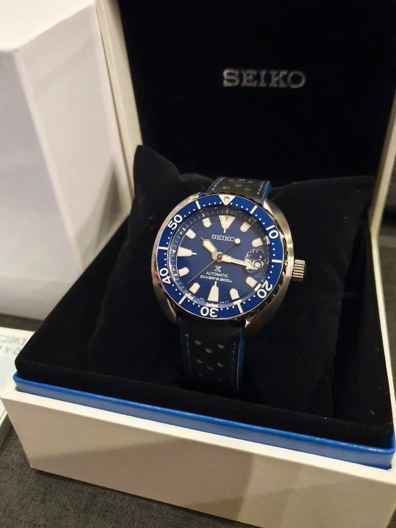 Seiko Mini Turtle SRPC39K1 Automatic Watch Blue Dial 4R35 thong sia ...