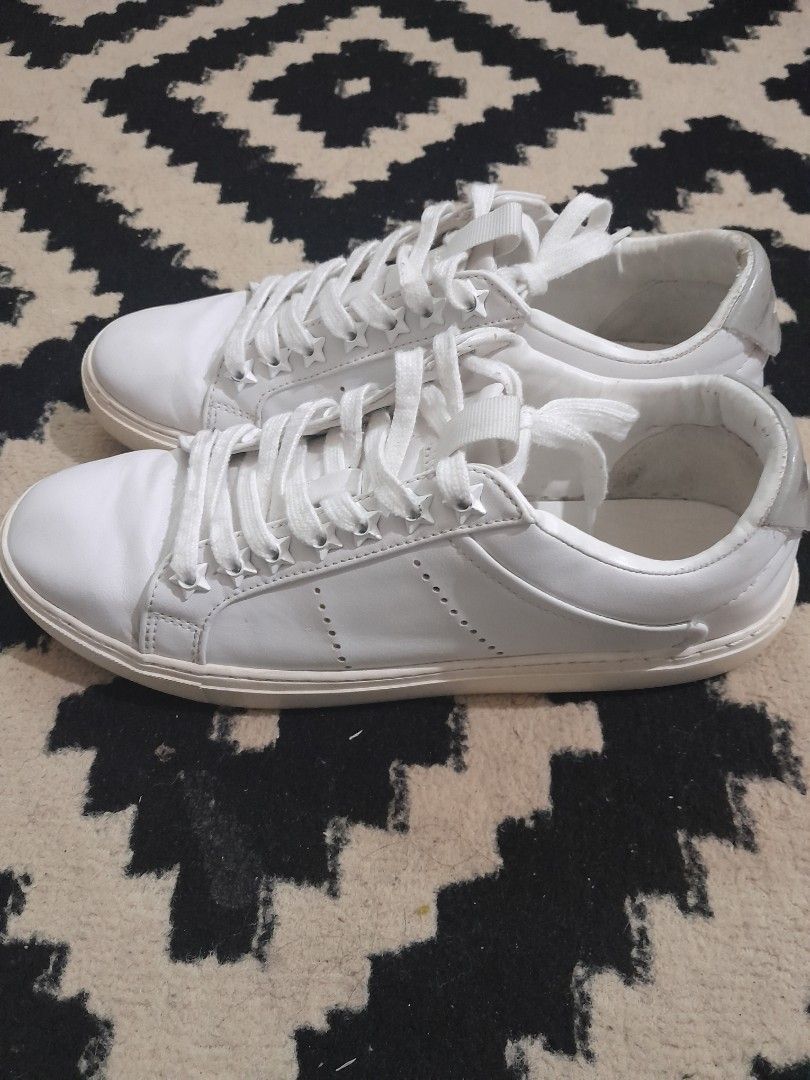 Sepatu Zara Basic Leather, Fesyen Wanita, Sepatu di Carousell