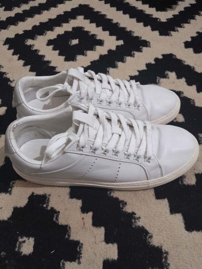 Sepatu Zara Basic Leather, Fesyen Wanita, Sepatu di Carousell