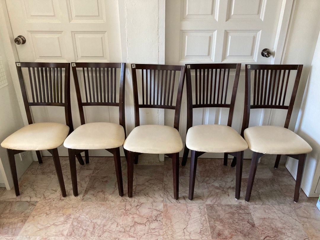 Set of 5 dining chairs - price is for all 5, Furniture & Home Living ...