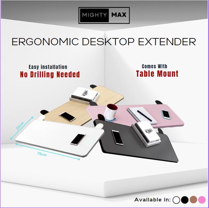 [SG STOCK] Ergonomic Desktop Table Extension Board | Retractable Sleek ...
