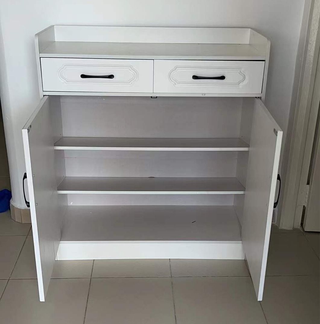 Shoe Cabinet/Storage White Shoe rack, free install, Furniture & Home ...