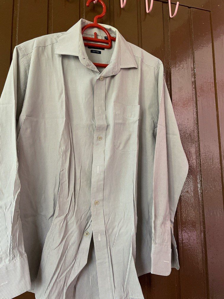 Smalto Grey Stripes Formal Shirt, Men's Fashion, Tops & Sets, Formal ...