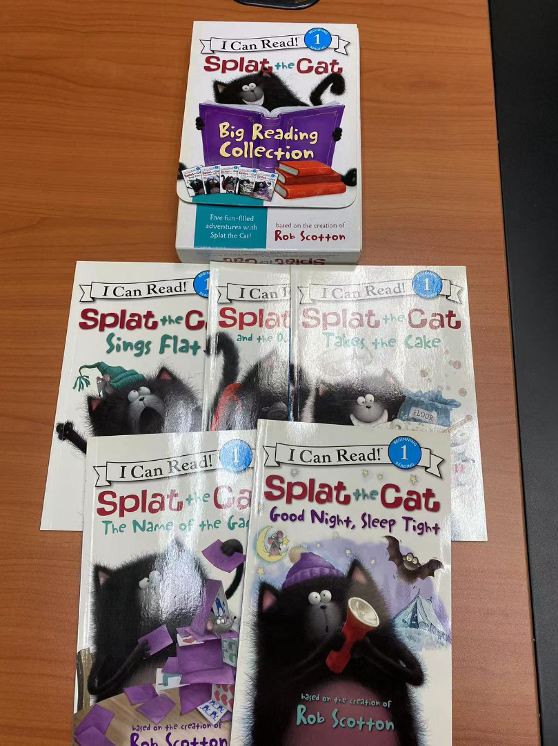 Splat the Cat - level 1 storybooks, 興趣及遊戲, 書本 & 文具, 小說 & 故事書 - Carousell
