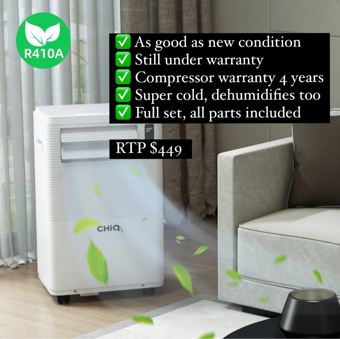 SUPERB CONDITION Chiq Portable Aircon Airconditioner 9000 BTU Super ...