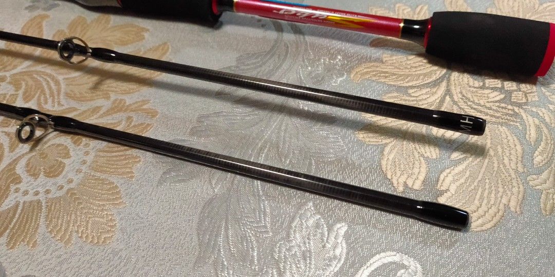 Taigek 1.8m Fishing Fans Muscle Carbon Baitcasting Fishing Rod with 2 ...