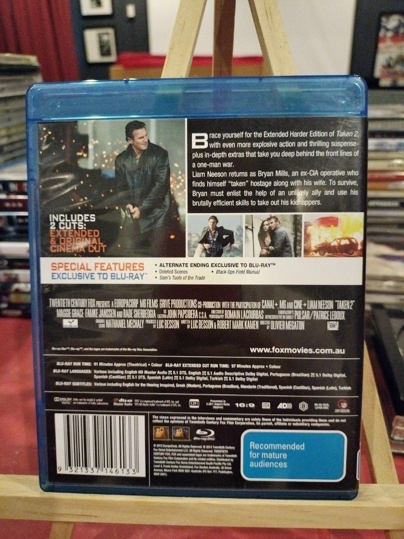 Taken 2 original blu-ray (Region B locked), Hobbies & Toys, Music ...