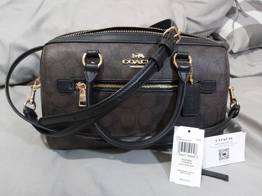 Tas Coach Signature Rowan Satchel Brown, Barang Mewah, Tas & Dompet di ...