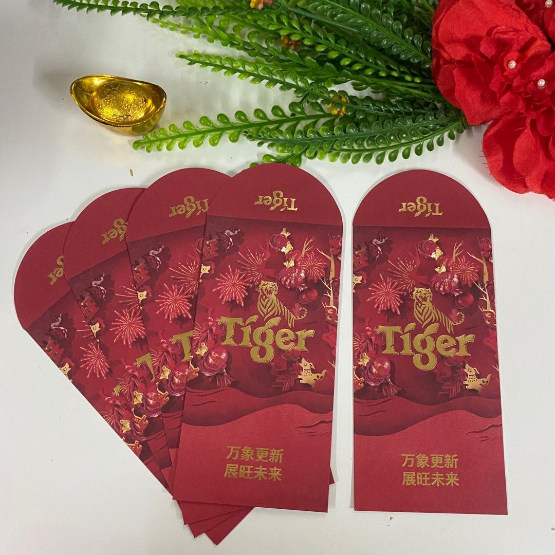 Tiger beer Ang Pow packet_ Tiger red packet, Hobbies & Toys ...