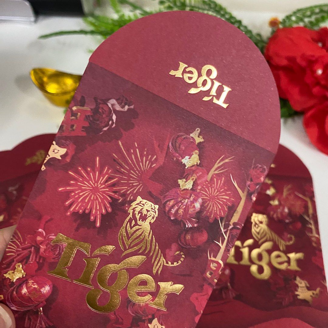 Tiger beer Ang Pow packet_ Tiger red packet, Hobbies & Toys ...