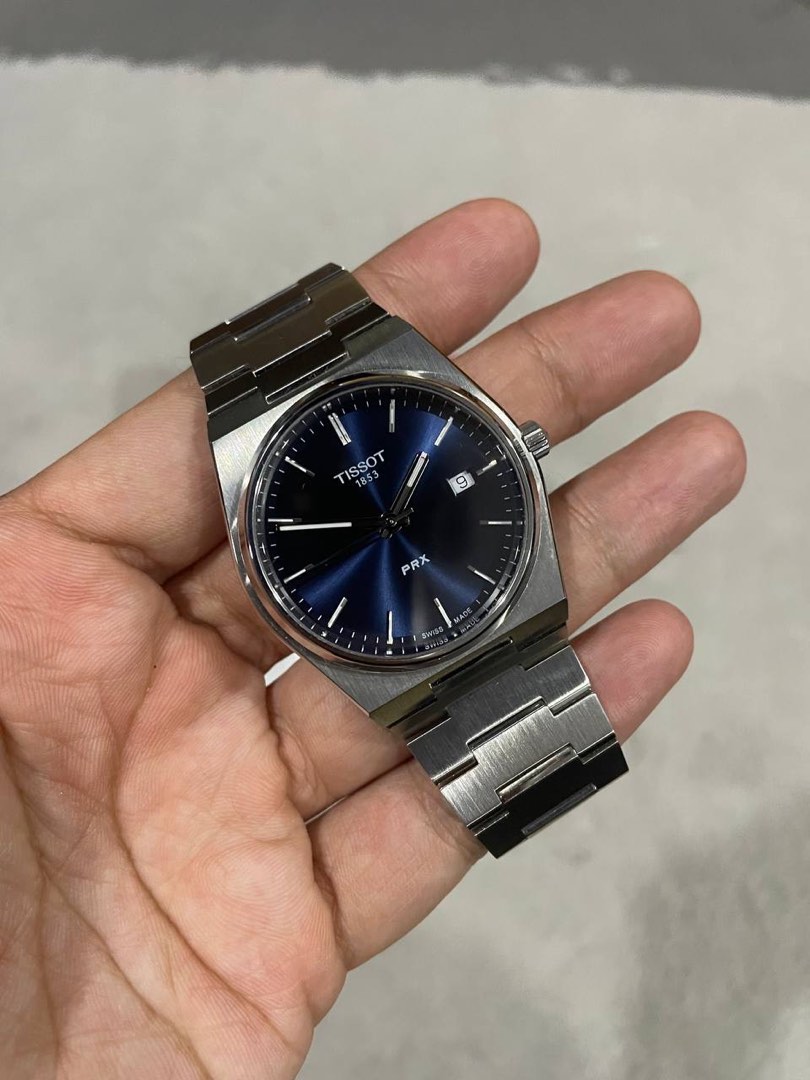 TISSOT PRX QUARTZ BLUE DIAL, Luxury, Watches on Carousell