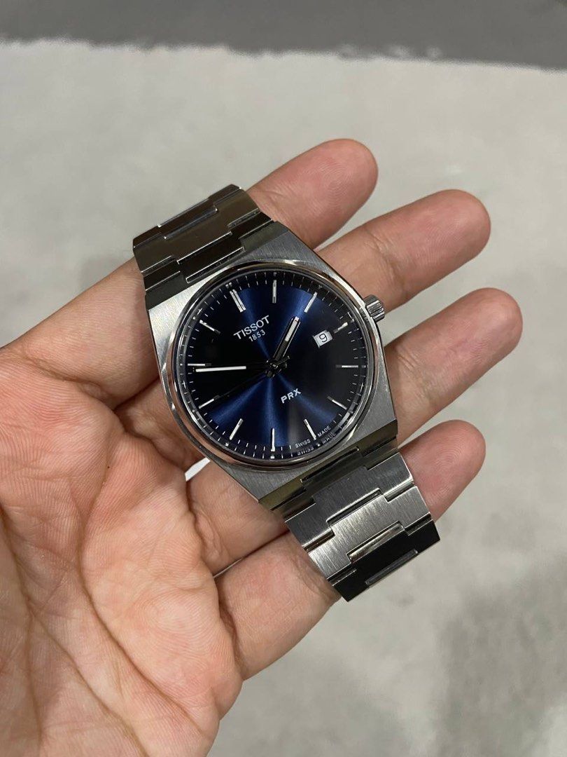 TISSOT PRX QUARTZ BLUE DIAL, Luxury, Watches on Carousell