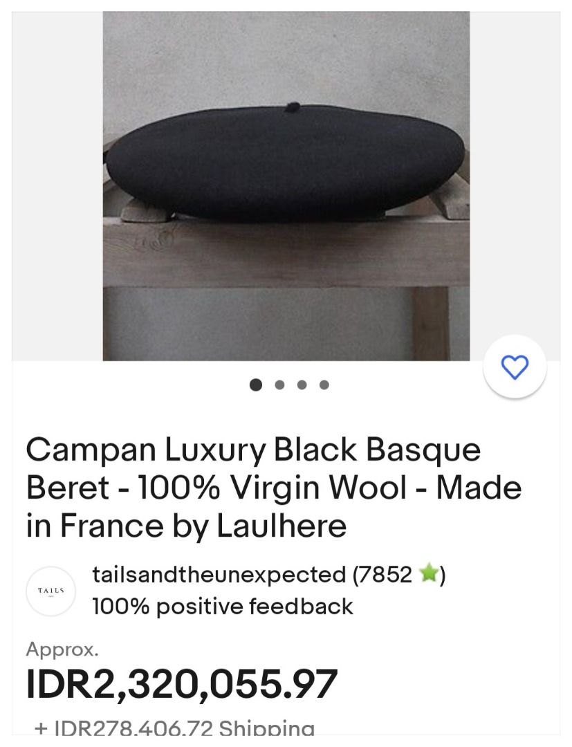 Topi Baret Perwira Tinggi Tentara Perancis - Vrai Basque 100% Wool ...