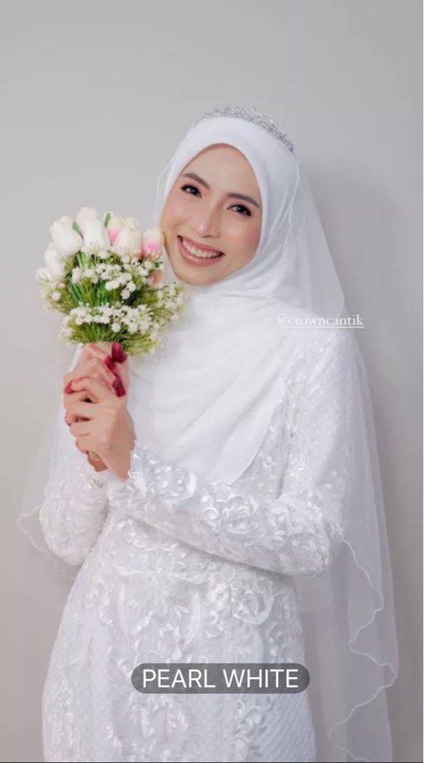 Tudung Bawal Nikah, Women's Fashion, Muslimah Fashion, Hijabs on Carousell