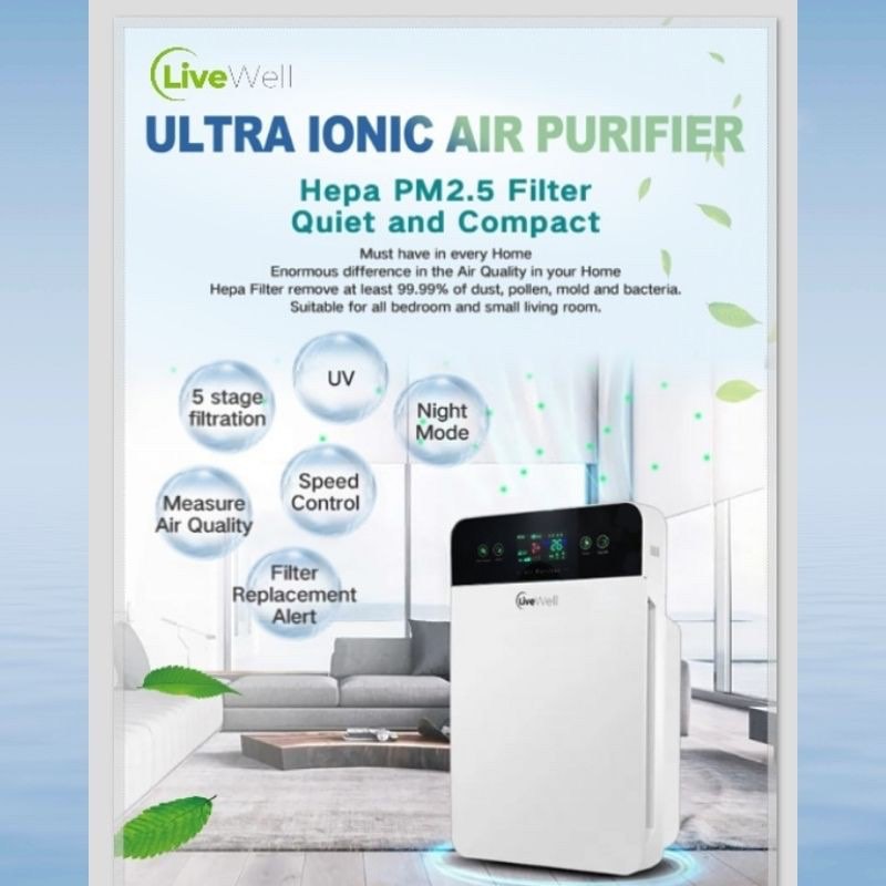 Ultra Ionic Air Purifier HEPA 10 ANION Ultra Filtration, TV & Home ...